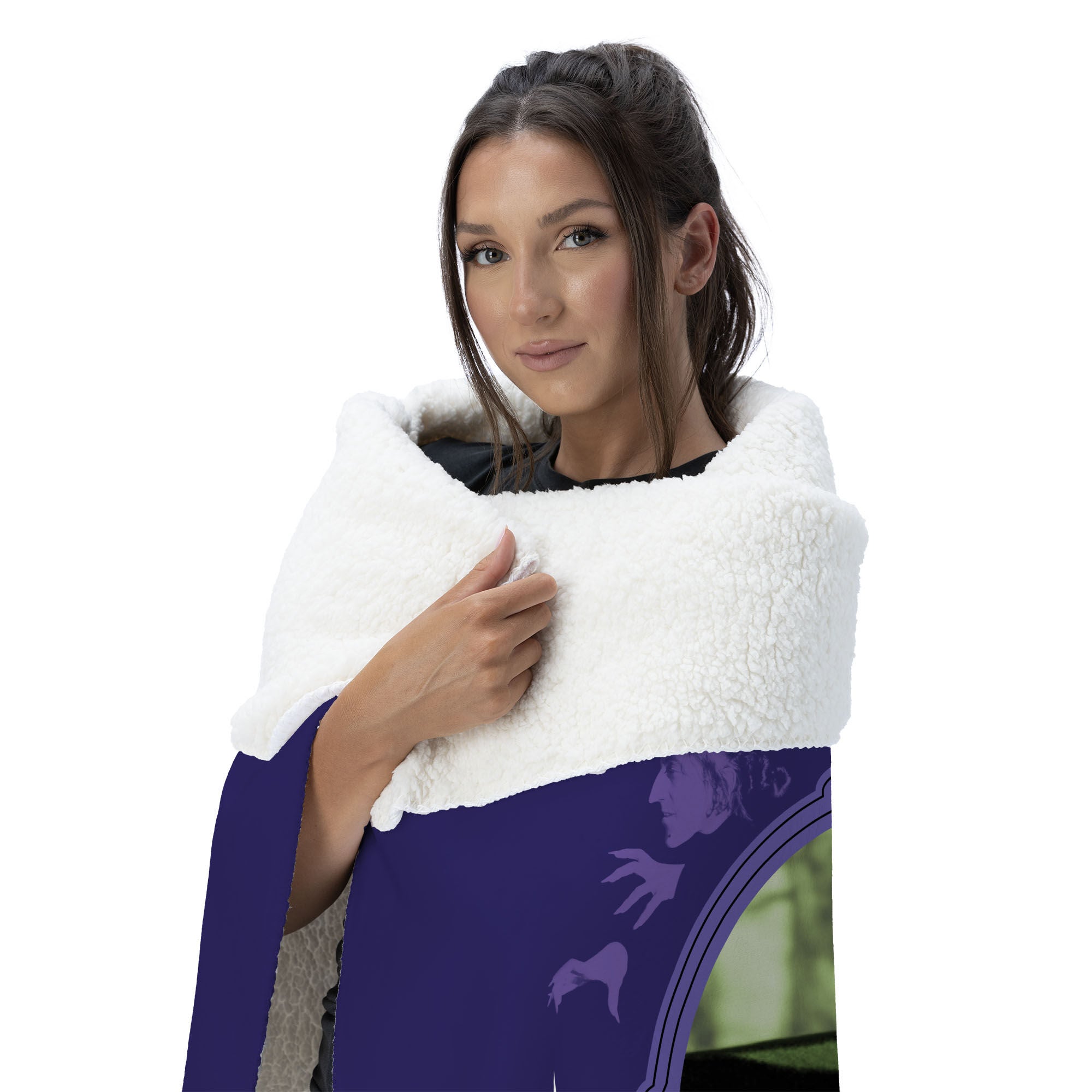 Ladies' Normandy Quilted Throw Blanket, Purple | Jessica London