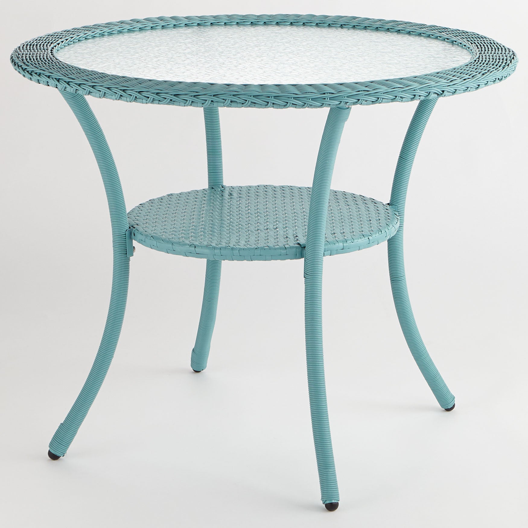 Work Roma All-Weather Resin Wicker Bistro Table, Haze | Jessica London