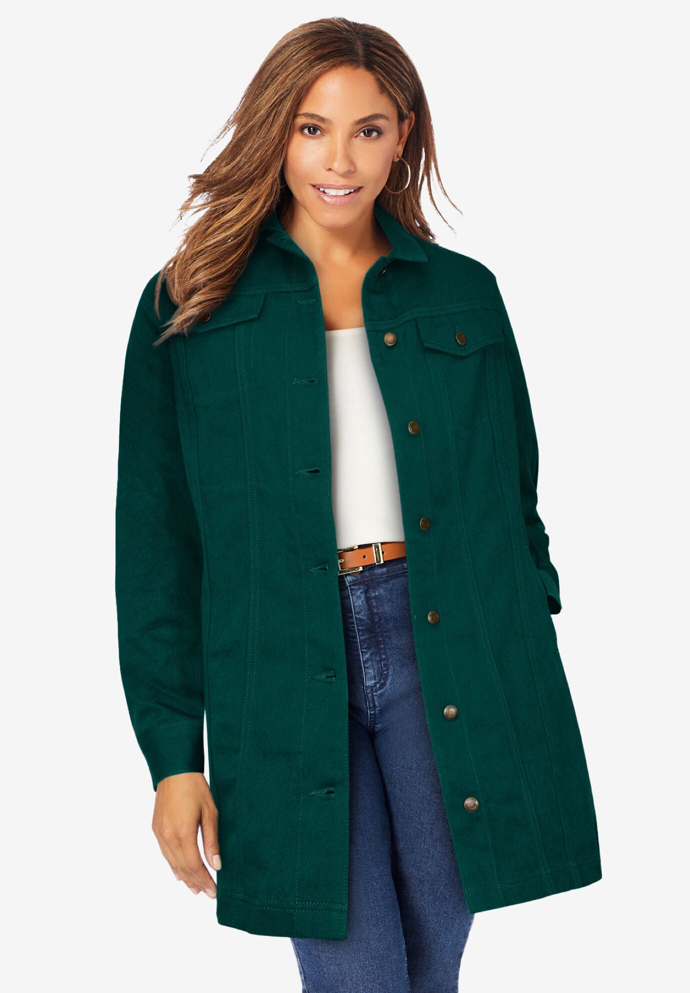 Long Denim Jacket | Jessica London