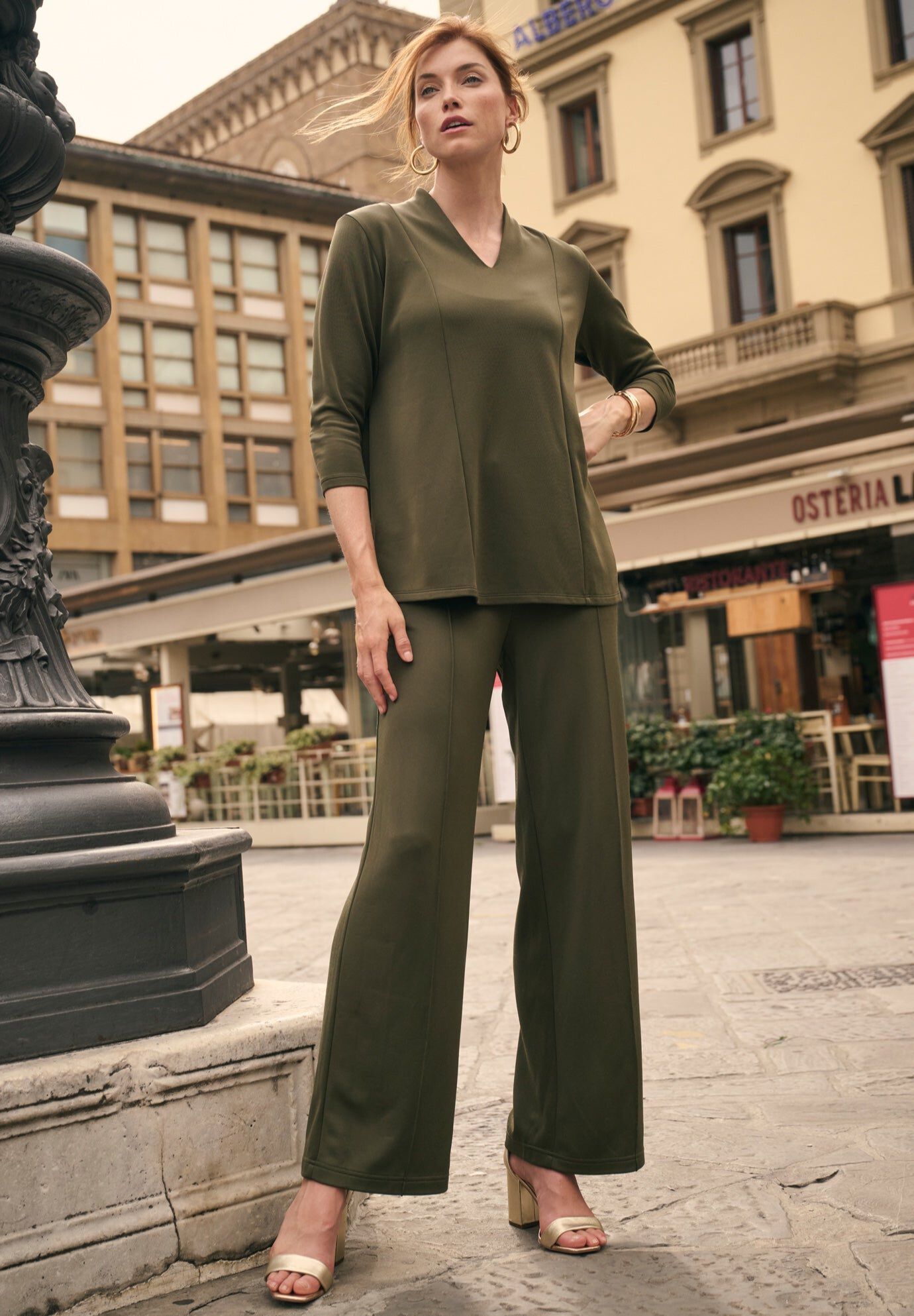 Perfect Ease A-Line Collared Top | Jessica London