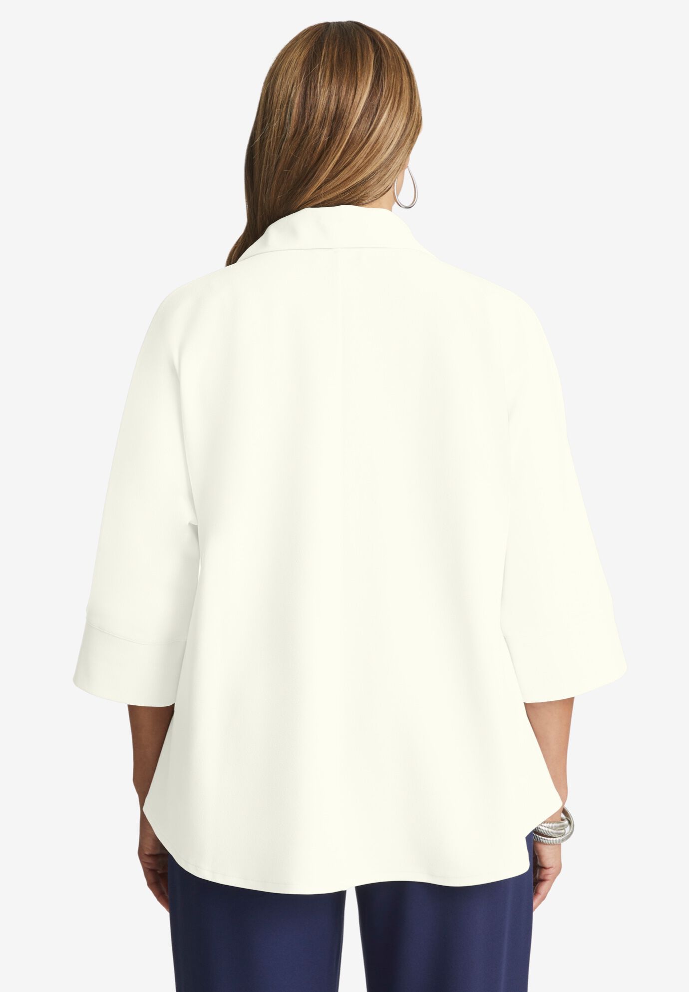 Knit Crepe Trapeze Tunic | Jessica London