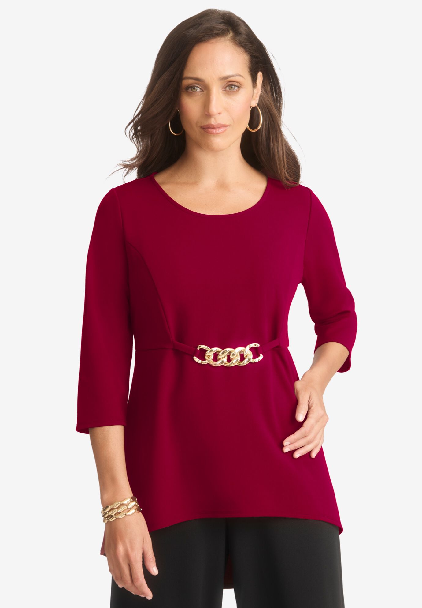 High Low Buckle Tunic | Jessica London