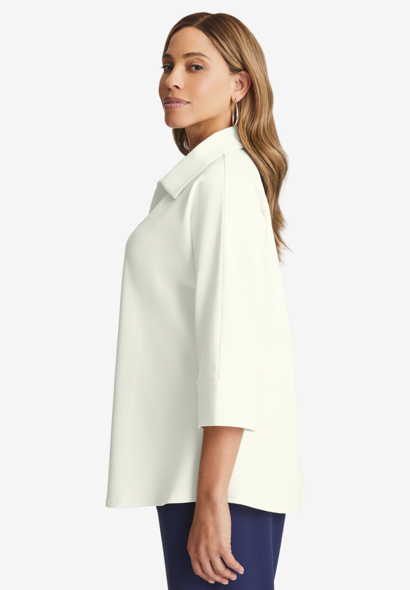 Knit Crepe Trapeze Tunic | Jessica London