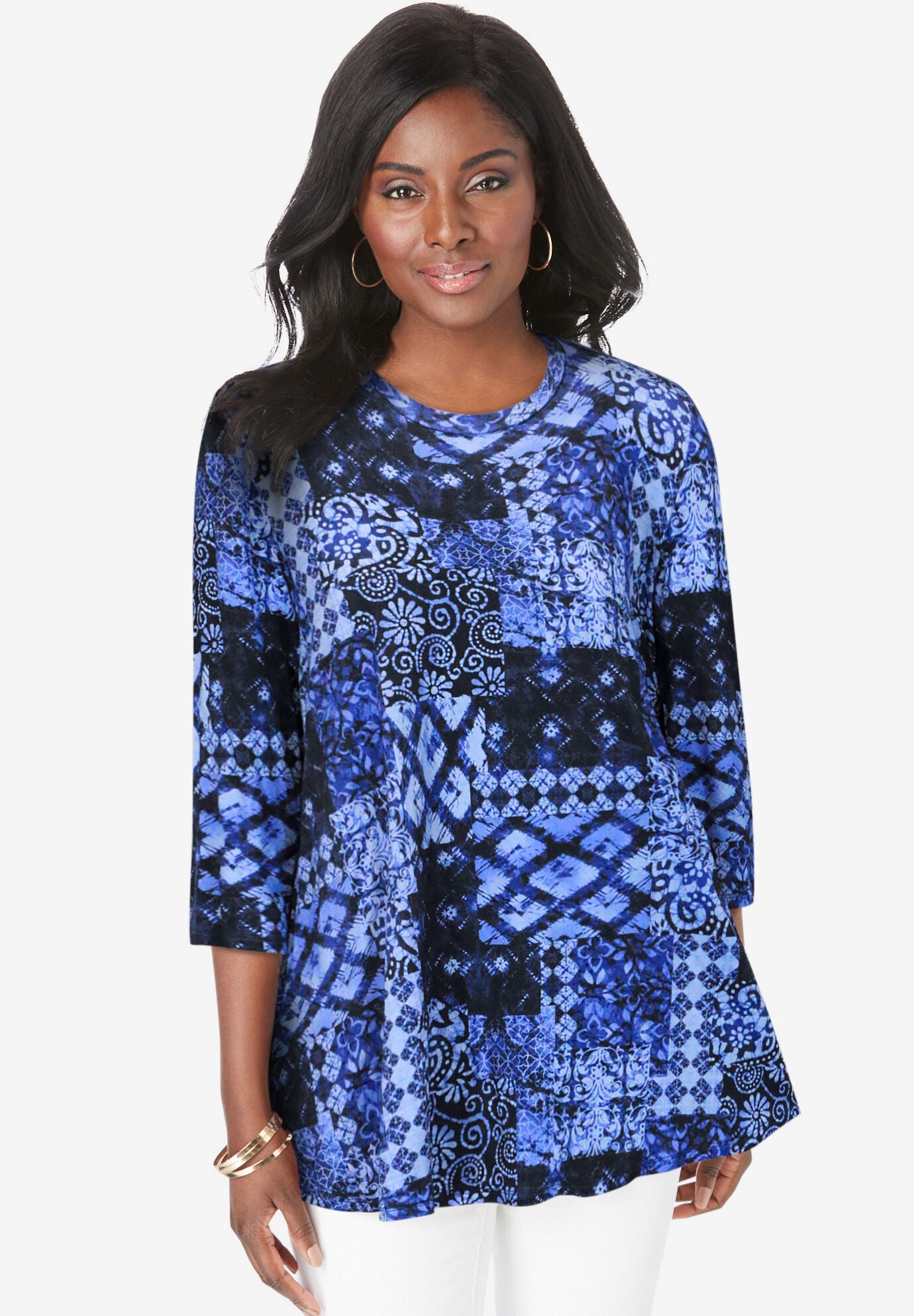 Stretch Knit Swing Tunic | Jessica London