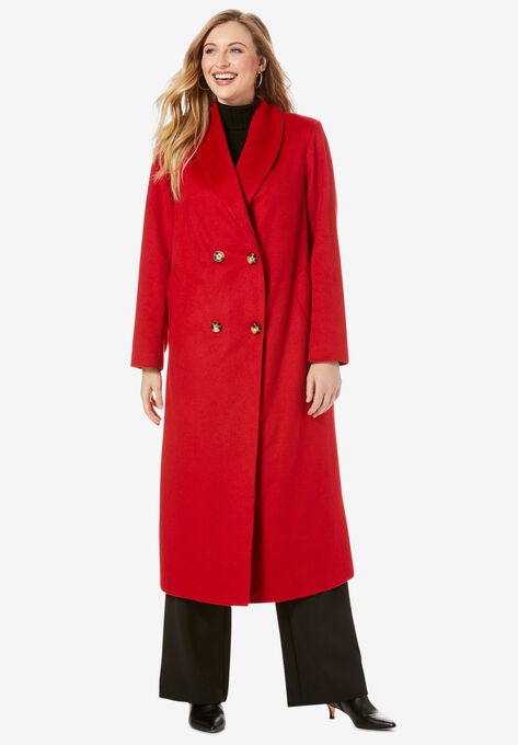 Long Shawl Collar Coat Jessica London