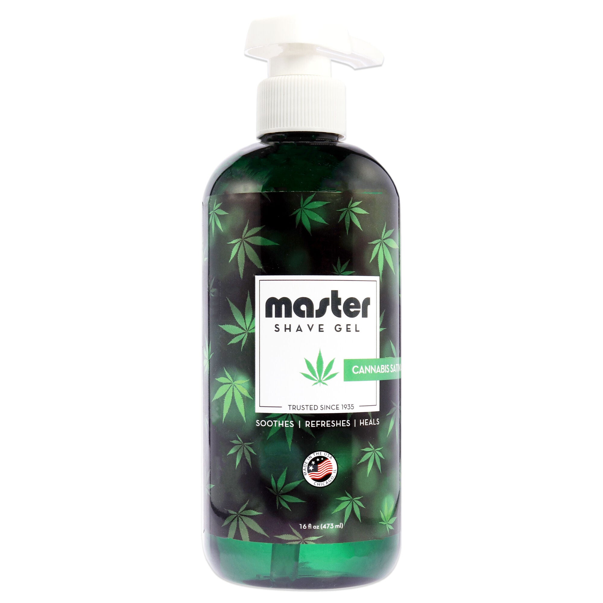 Cannabis Sativa Oil Shave Gel by Master Well Comb for Men - 16 oz Gel ...