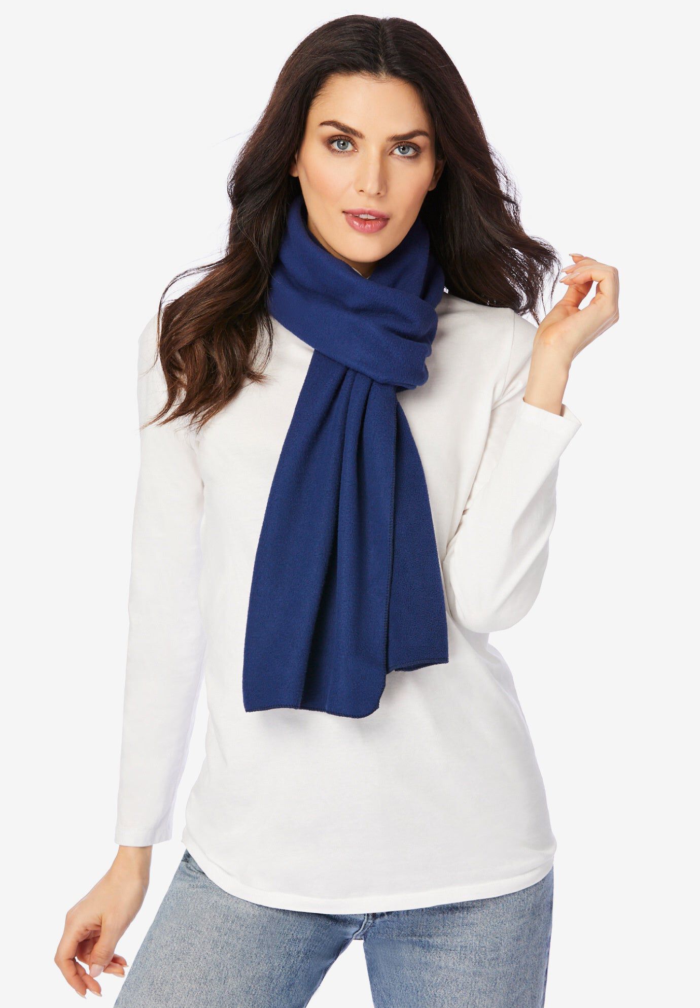 Ladies' Microfleece Scarf, Black | Jessica London