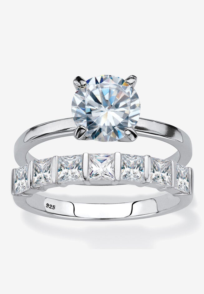 Special Occasion 3 82 Cttw Cubic Zirconia Platinum Plated Silver 2