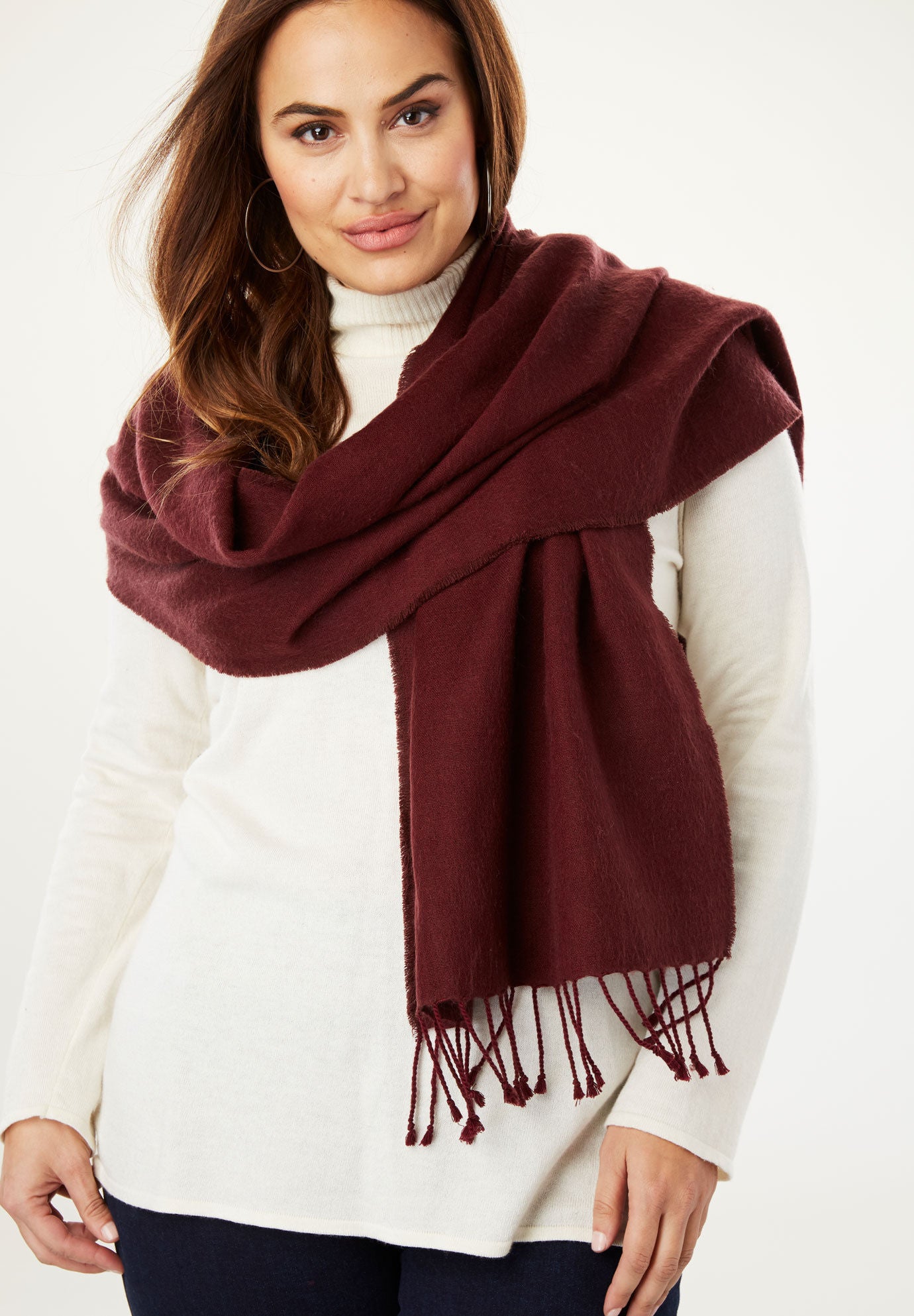 Ladies' Long Scarf, Houndstooth | Jessica London