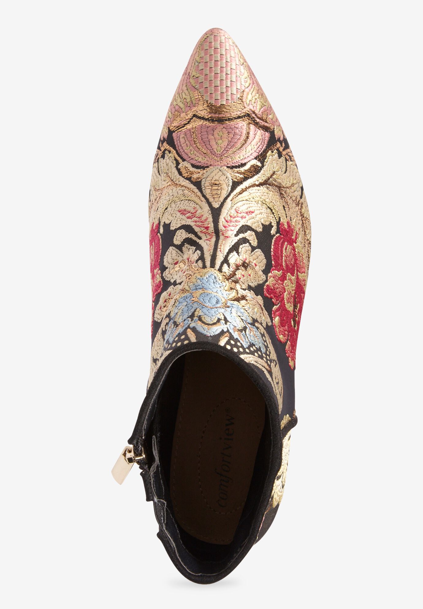 Ladies' The Meredith Bootie, Floral Metallic | Jessica London