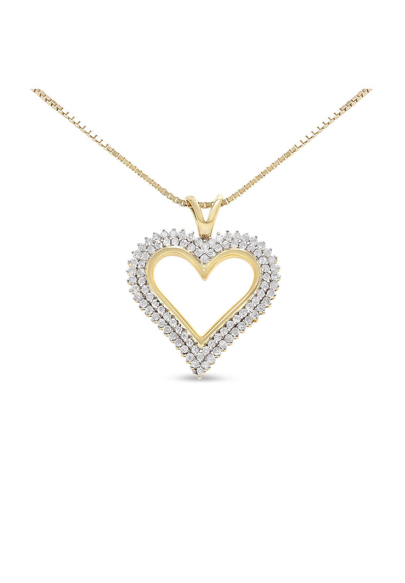 Special Occasion Yellow Gold Plated Sterling Silver 1/2 Cttw Diamond ...