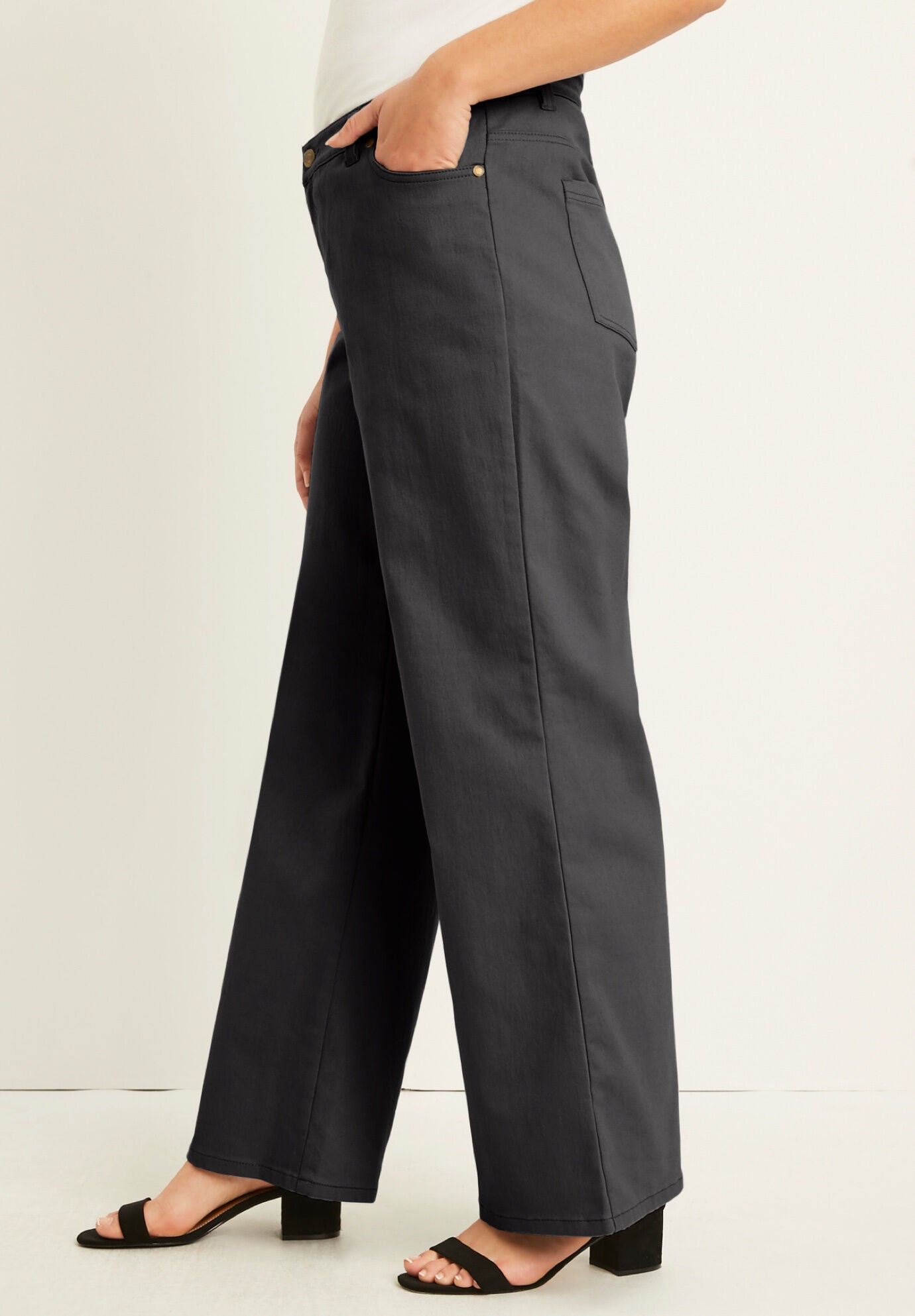 Ladies' June Fit Wide-Leg Jeans, Medium Blue | Jessica London