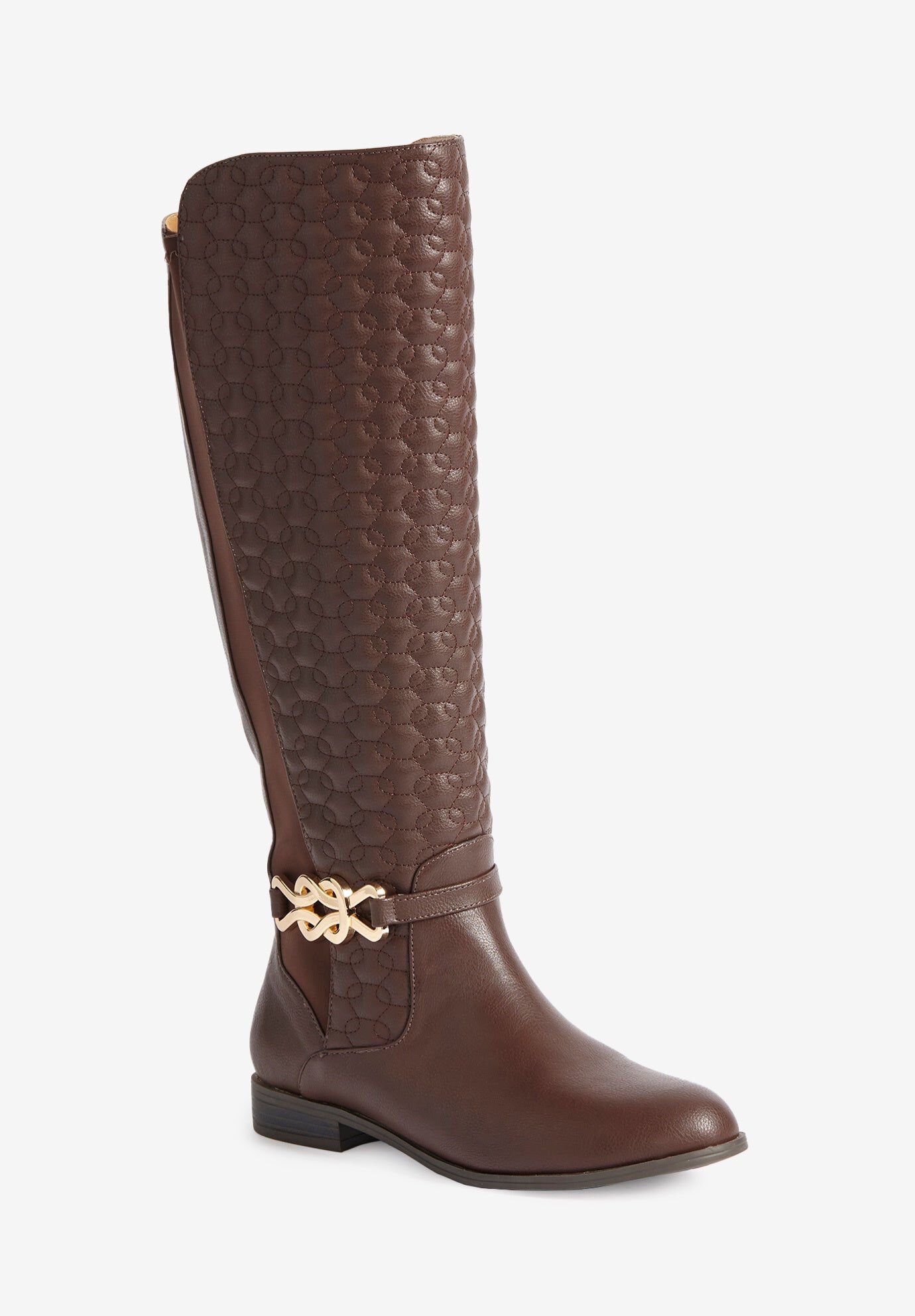 Ladies' The Viona Wide Calf Boot, Brown | Jessica London