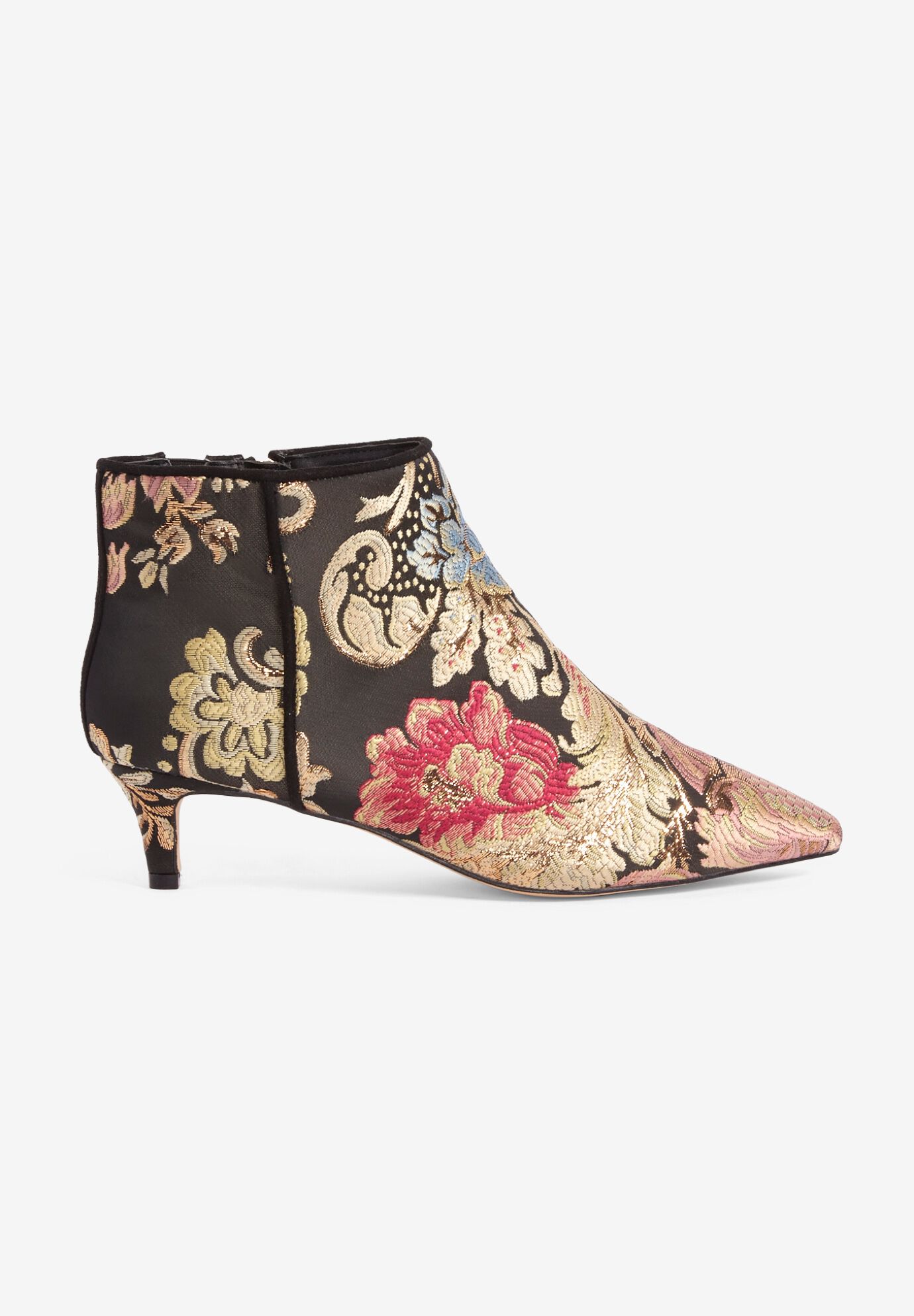 Ladies' The Meredith Bootie, Floral Metallic | Jessica London