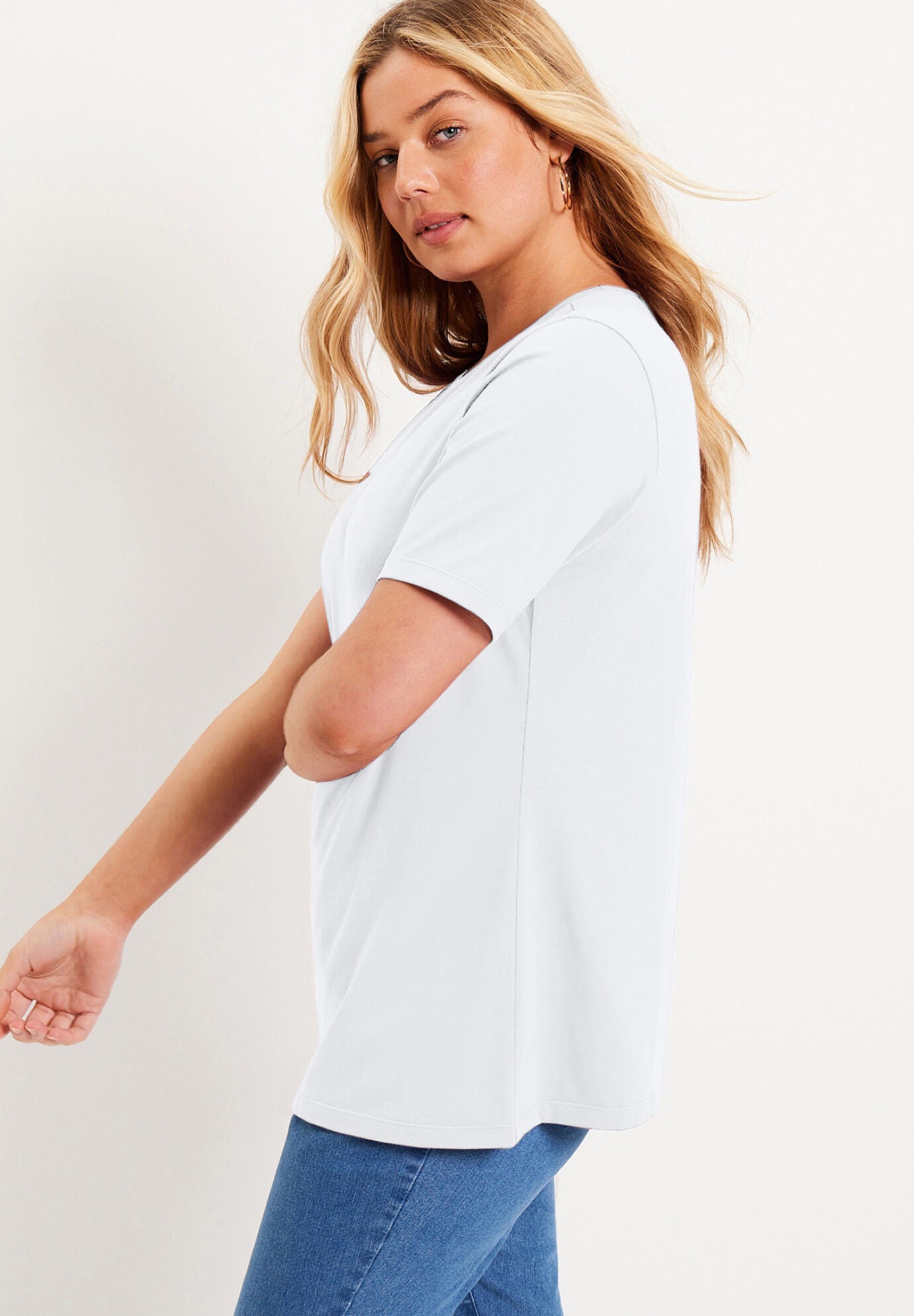 Work Short-Sleeve Crewneck One + Only Tee, Dark Olive Green | Jessica ...