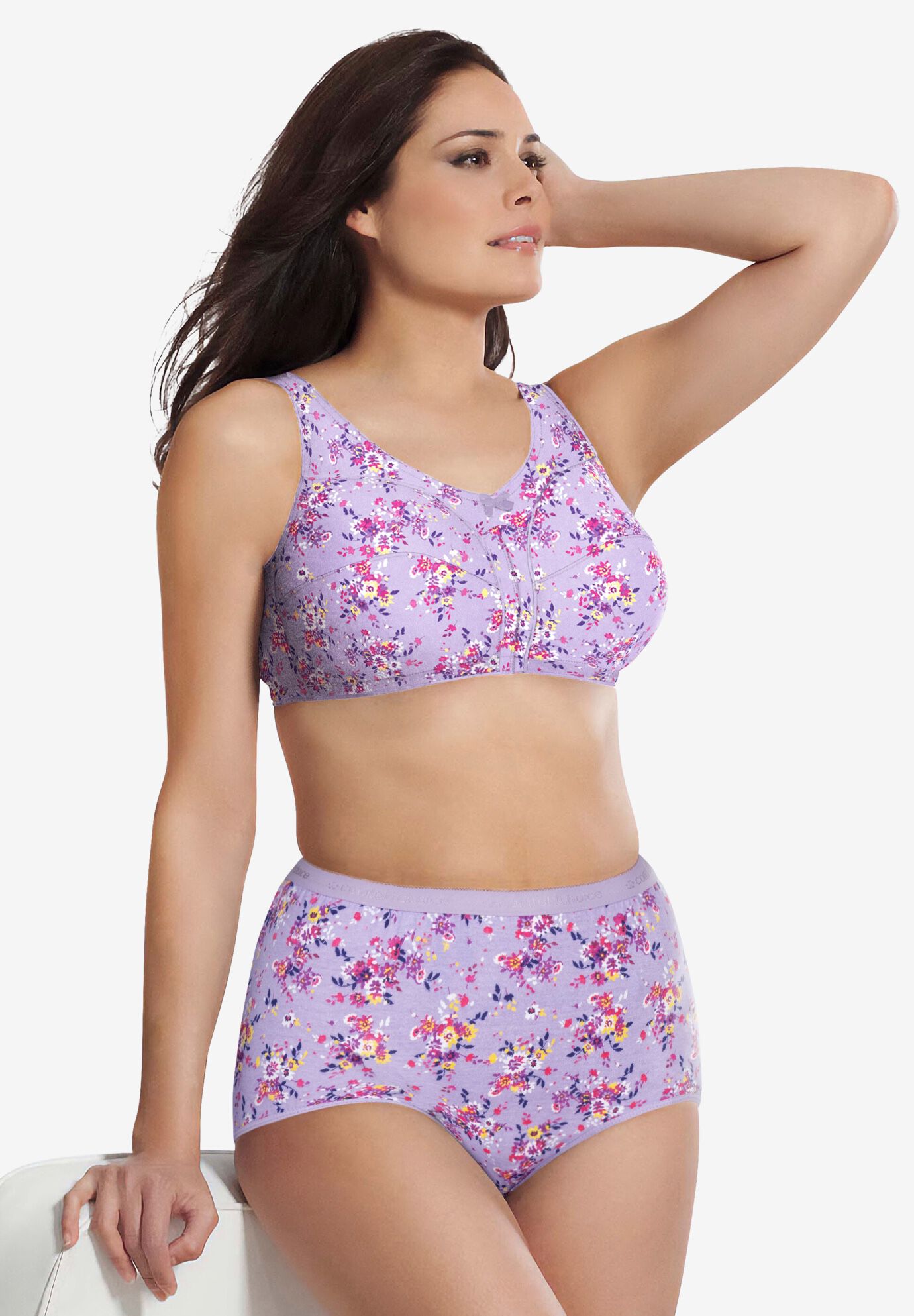 Ladies Cotton Brief 5 Pack Ditsy Pack Jessica London
