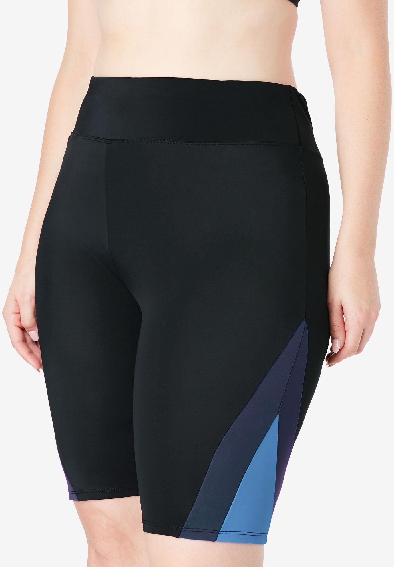 Colorblock Swim Shorts with Sun Protection | Jessica London