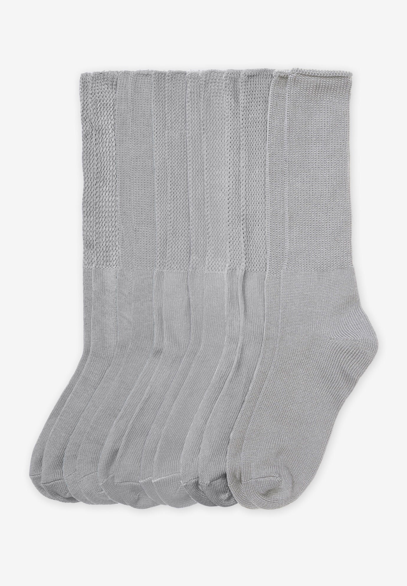 Ladies' 6-Pack Rib Knit Socks, Bright Pack | Jessica London