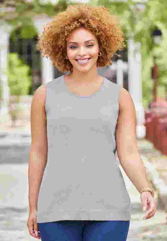 Ladies' Liz&Me® Classic Shell, Medium Heather Grey | Jessica London