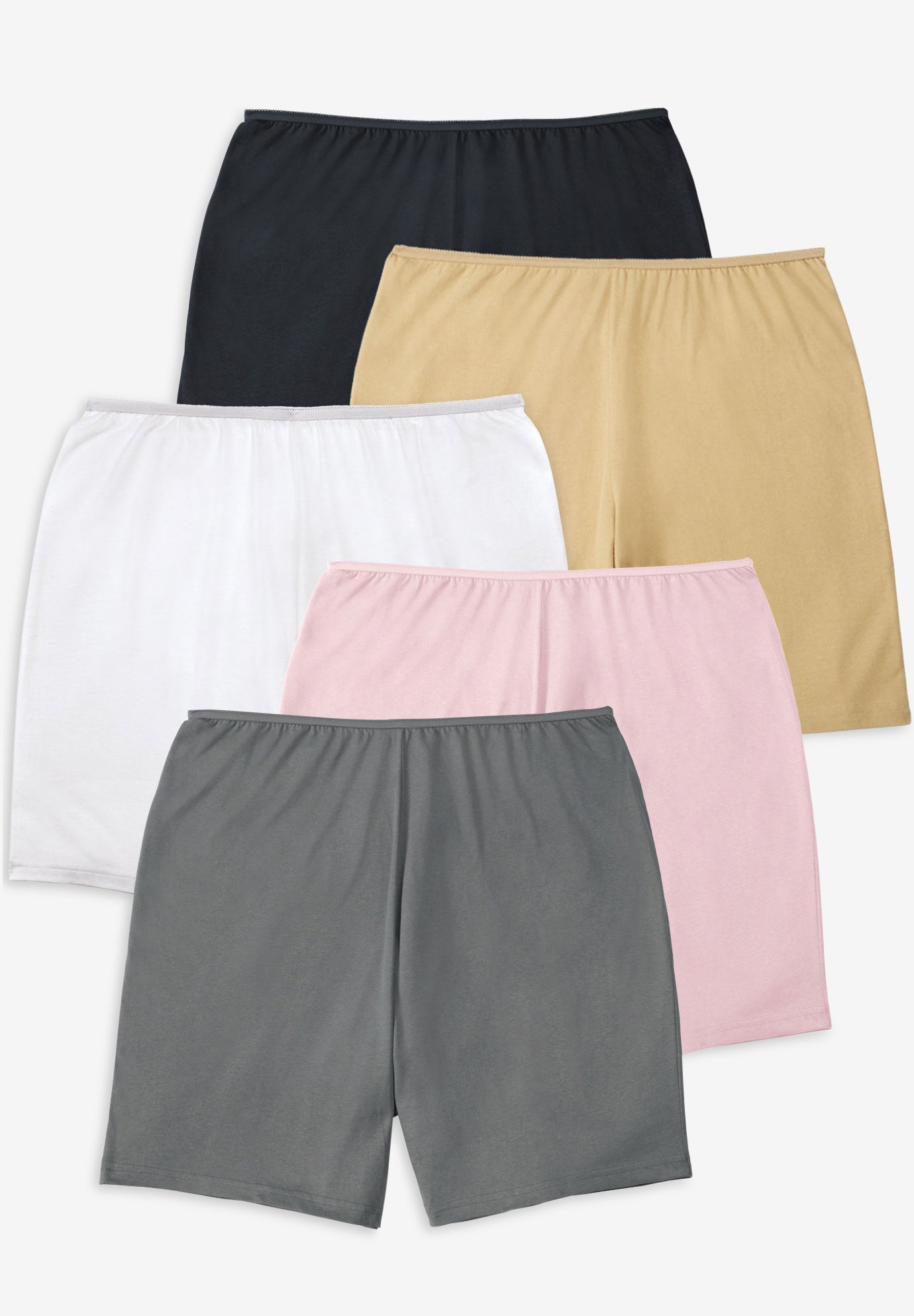 Ladies' Cotton Boxer 5-Pack, Pastel Pack | Jessica London